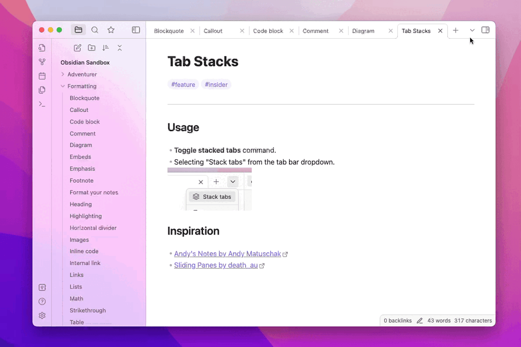 V Tab Leaf Width Stacked Tabs Help Obsidian Forum
