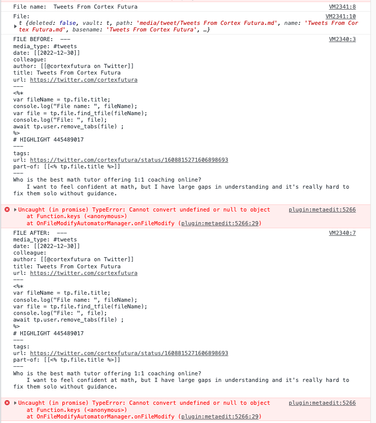 Using Templater To Automatically Remove Tabs From Files Imported By