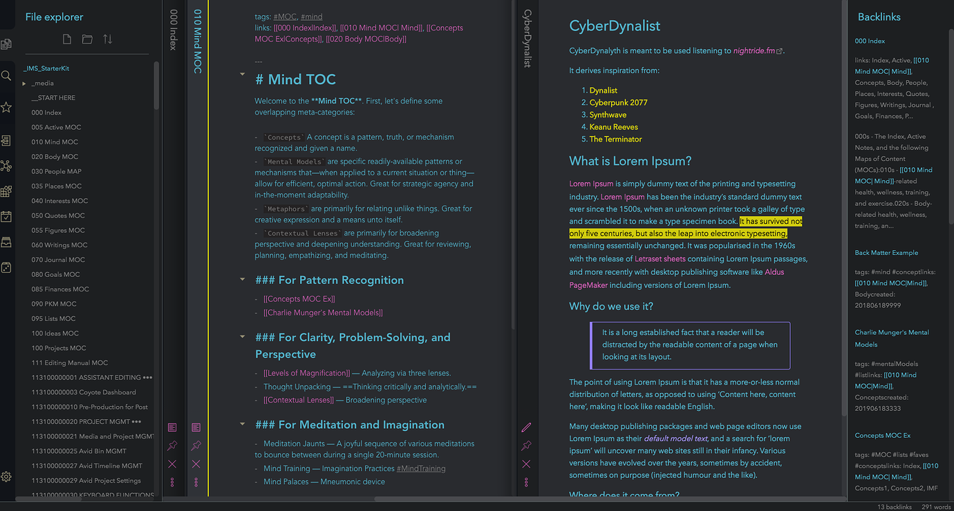 Cyber Dynalist Theme (dark only) - Share & showcase - Obsidian Forum