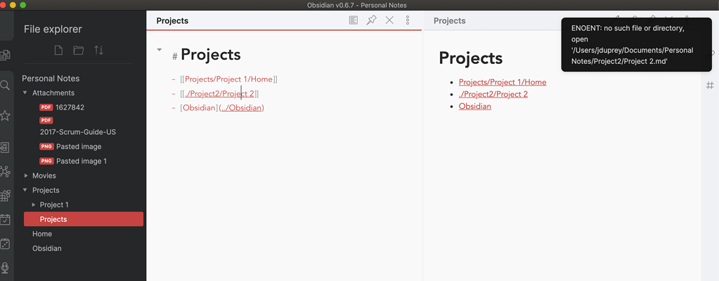 Creating new, nested pages, from nested link - Basement - Obsidian Forum
