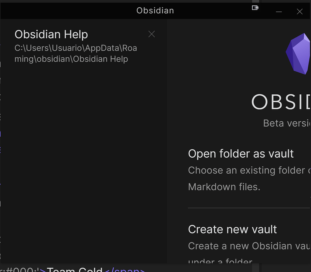 Open vault issue - Basement - Obsidian Forum