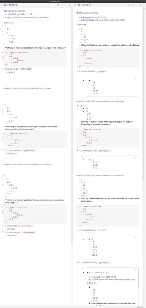 Issues with block-referencing nested lists - Bug graveyard - Obsidian Forum