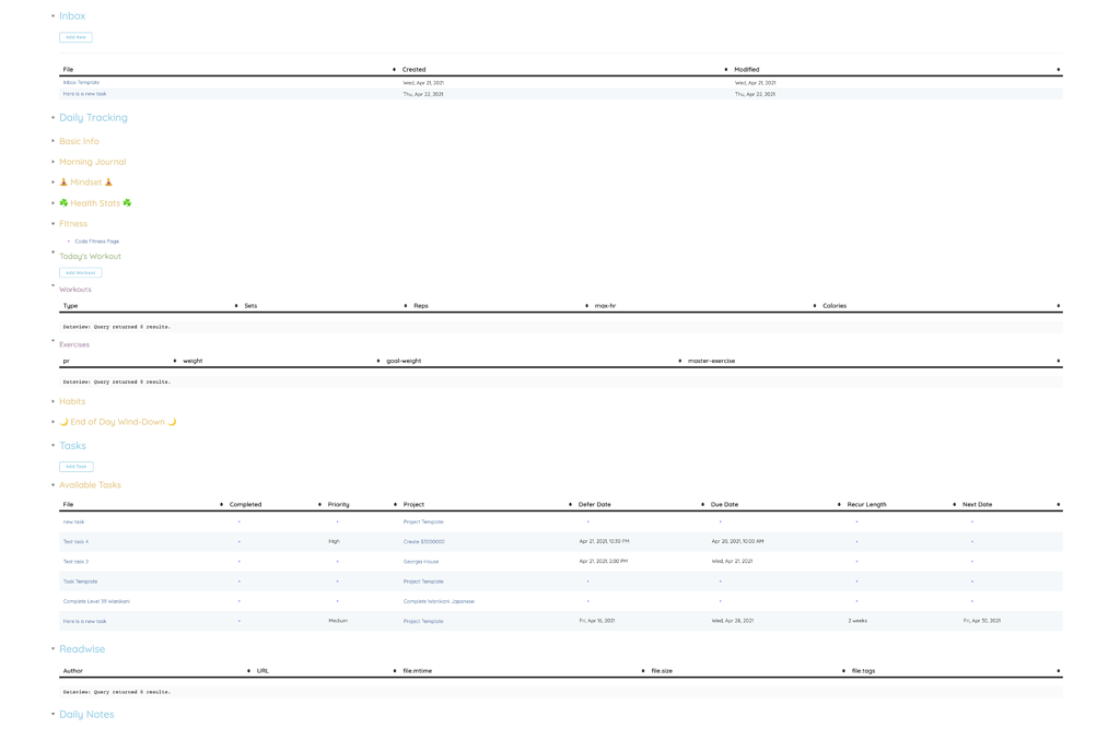 Daily and Weekly Reviews + dataview - Share & showcase - Obsidian Forum