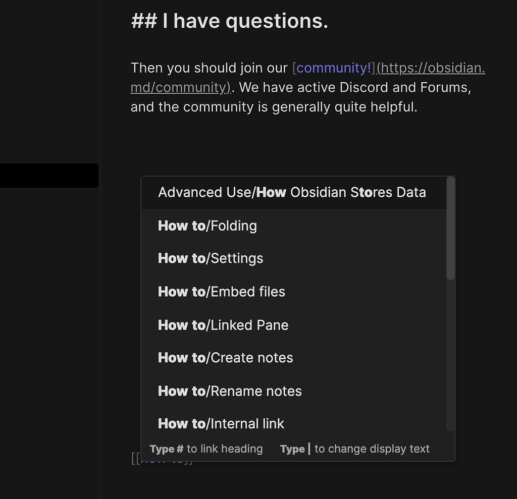 Link autocomplete pop-up blocks visibility of the text being linked - Bug graveyard - Obsidian Forum