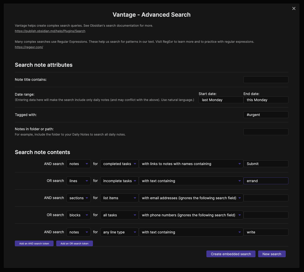 Plugin release: Vantage - Advanced search builder - Share & showcase - Obsidian Forum