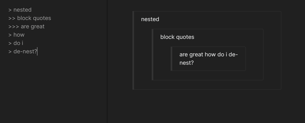 Nested Block Quotes Don't De-Nest - Bug graveyard - Obsidian Forum