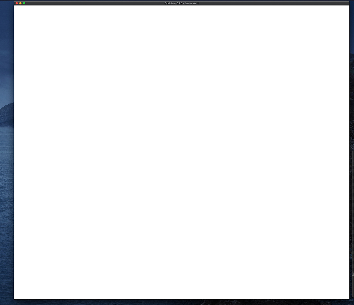 [Huge Vault] Frozen White Screen - Bug graveyard - Obsidian Forum