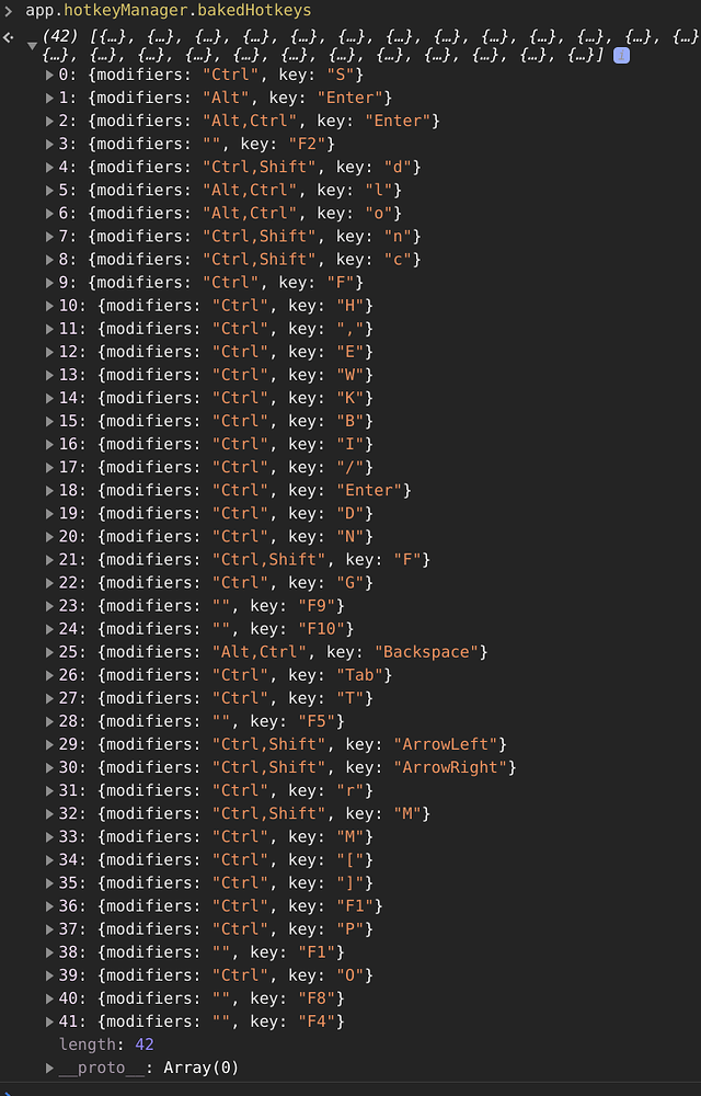 Unclear how to get list of commands and their currently assigned ...