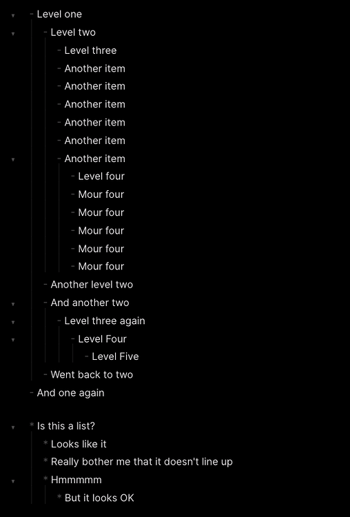 Vertical lines for indents - Feature archive - Obsidian Forum