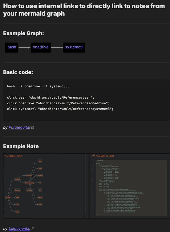 Hassle free linking in mermaid graphs - Feature archive - Obsidian Forum