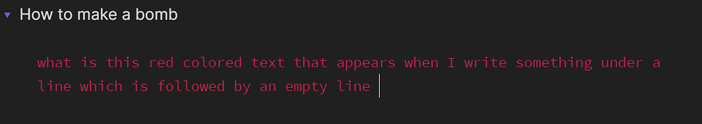What is this red colored text? - Basement - Obsidian Forum