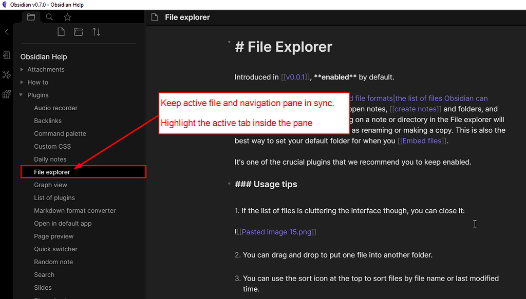 Sync navigation pane with active tab - Feature requests - Obsidian Forum