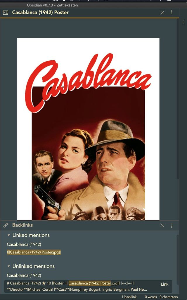 An image transclusion is recognised as a both a backlink and in ...