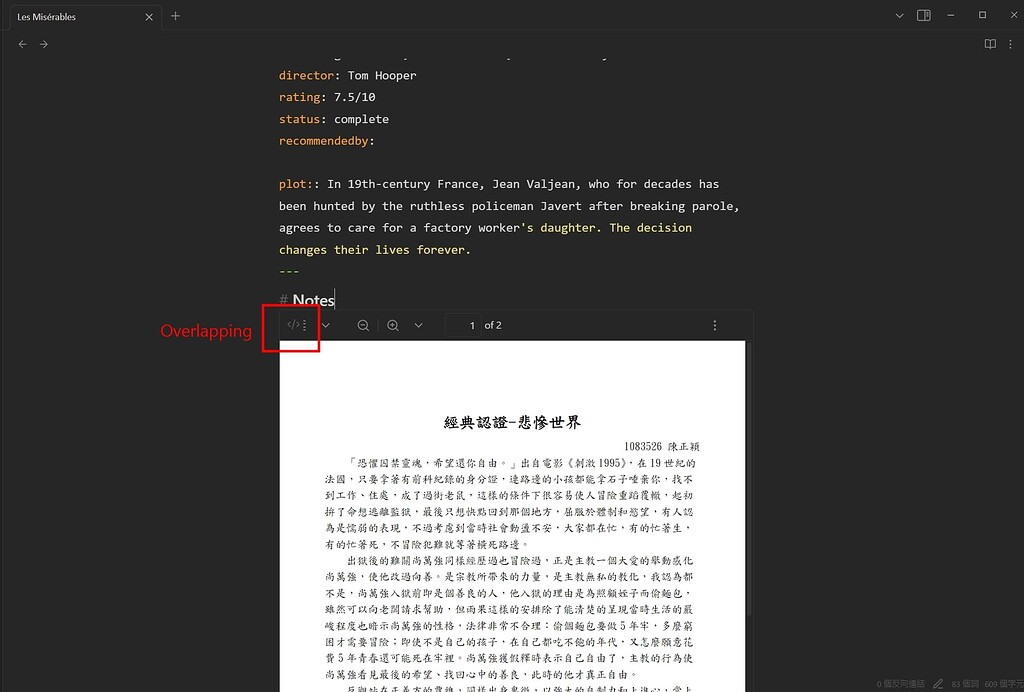 New pdf viewer buttons overlapping in Navigate - Bug graveyard - Obsidian Forum