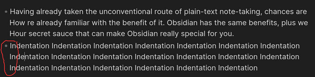 Indentation for lists after Text Wrap unaligned - Bug graveyard ...