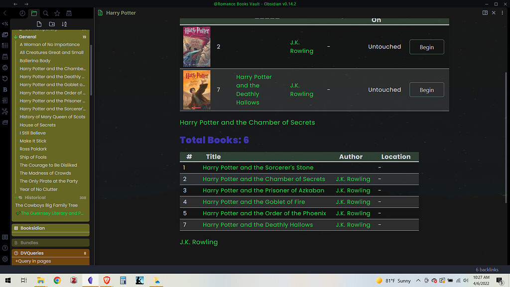 Dataview Result Link Under The Table Help Obsidian Forum 