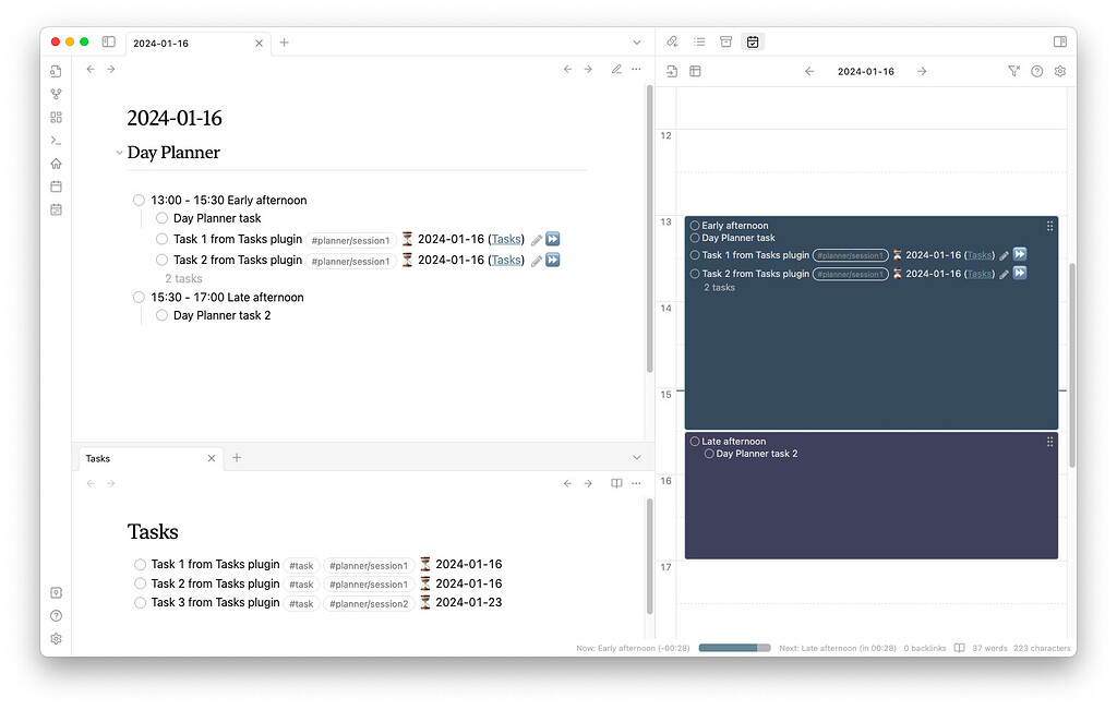 Query Tasks Into Day Planner Timeboxes Share And Showcase Obsidian Forum 
