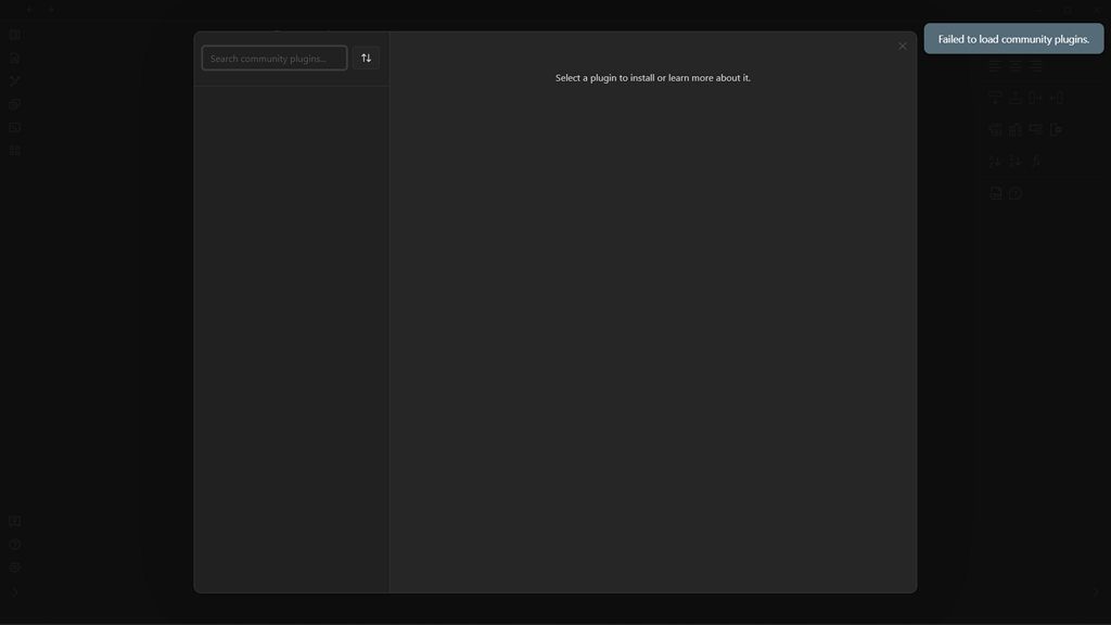 Failed to load themes and plugins - Help - Obsidian Forum Failed to load themes and plugins - Help - Obsidian Forum