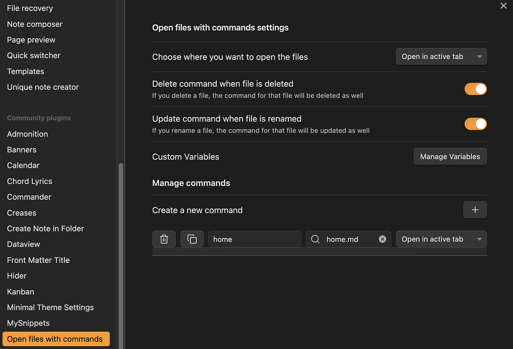 Go home shortcut - Help - Obsidian Forum