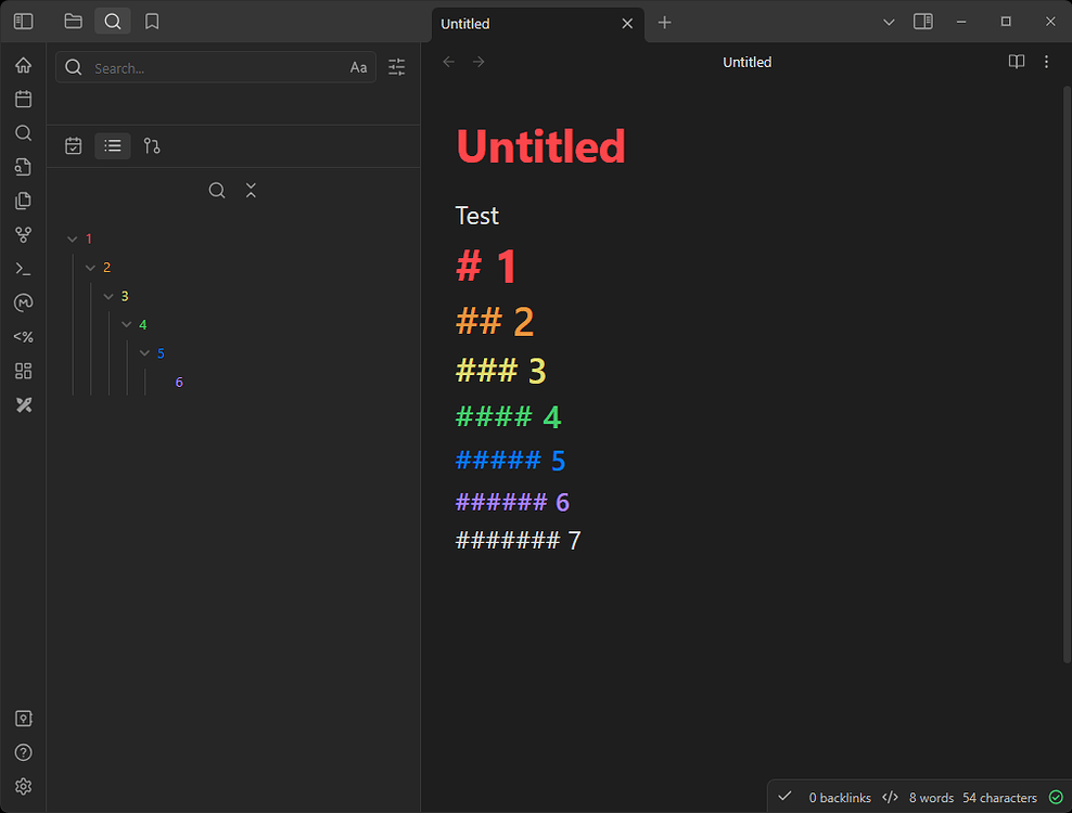 Trying to color the Outline headers/levels - Custom CSS & Theme Design - Obsidian Forum