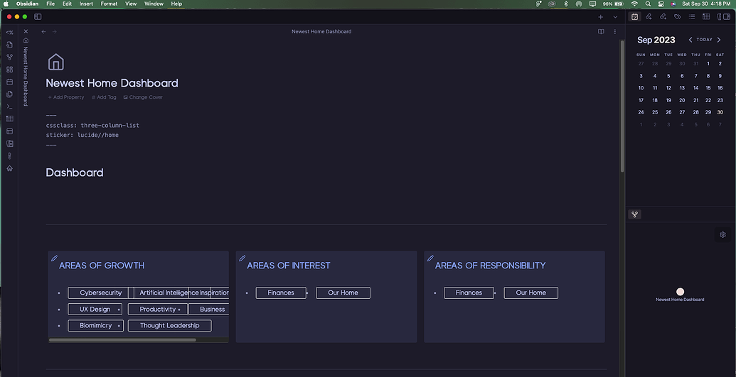 Obsidian dashboard -top nav and buttons - please help - Custom CSS & Theme Design - Obsidian Forum
