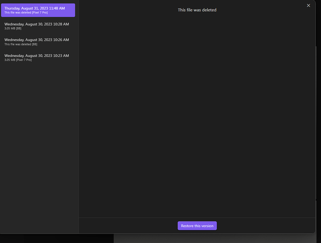 "Restore This Version" button blocked on large image preview - Bug reports - Obsidian Forum