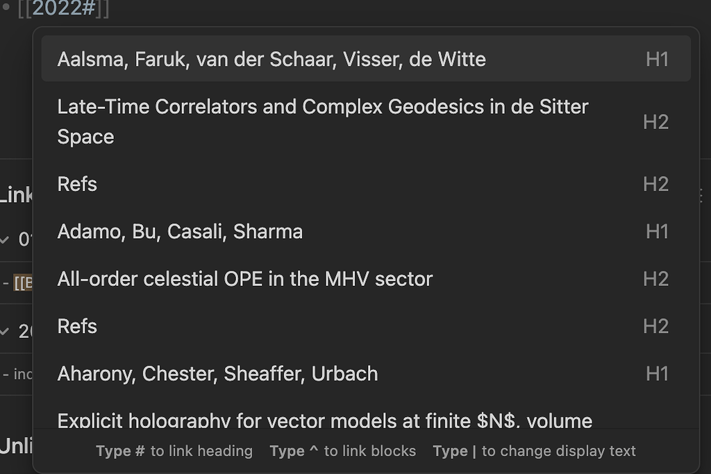 Show headings only at specific levels when trying to link - Feature requests - Obsidian Forum