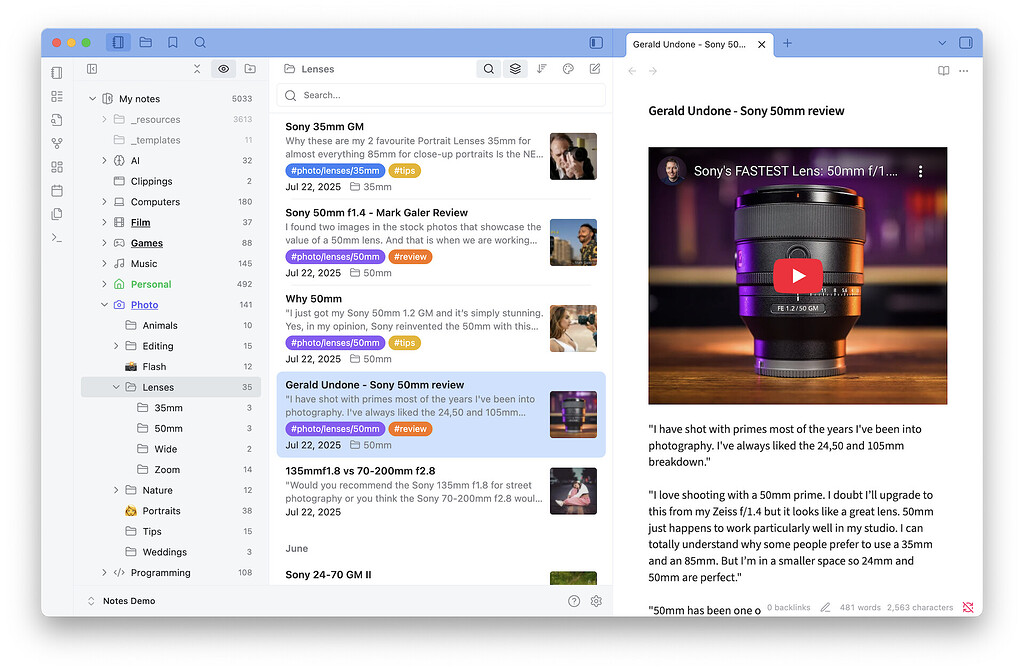 Notebook Navigator is now available! Meet your new Obsidian interface ...