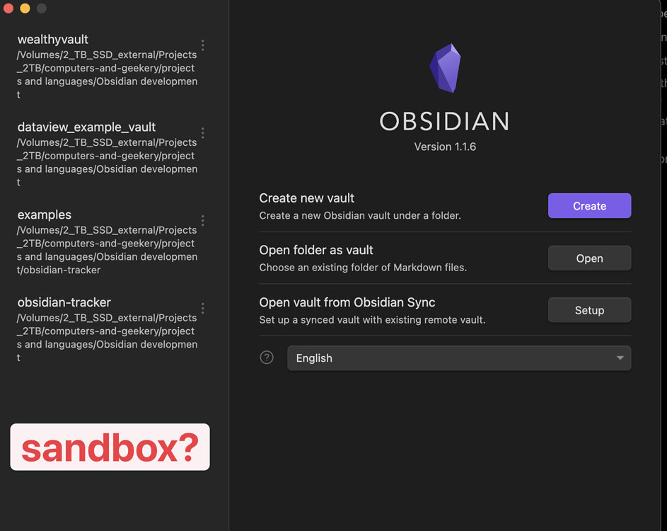 How to open sandbox vault? - Help - Obsidian Forum