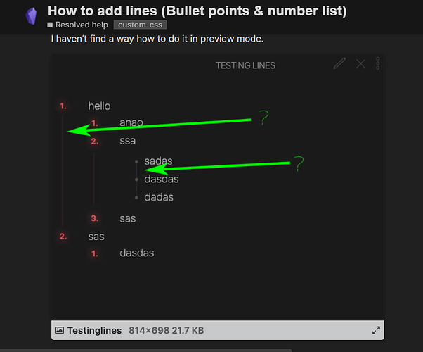 How To Add Bullet Point Lines Resolved Help Obsidian Forum