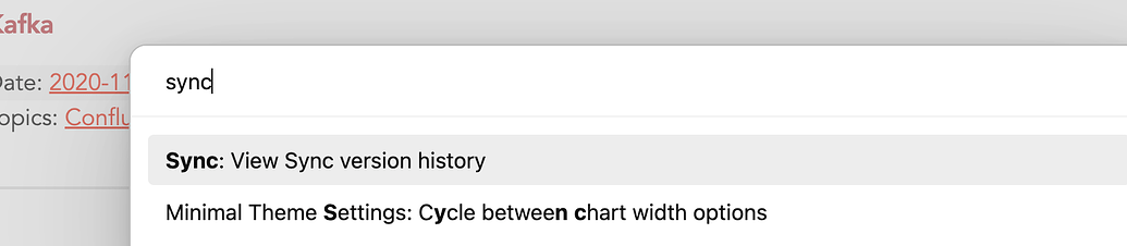 Add view sync version history in the command palette - Feature archive ...