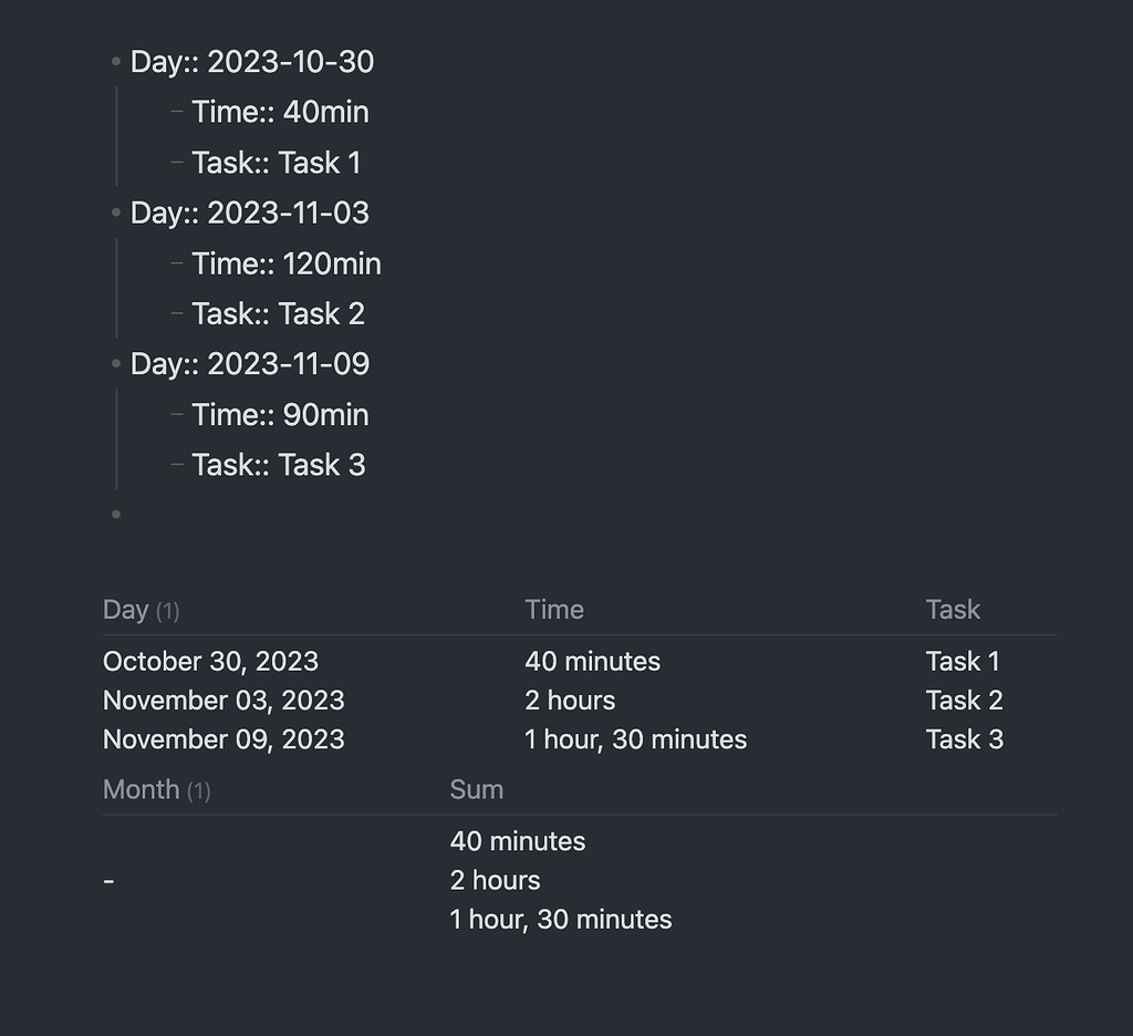 Sum of hours in Dataview - Help - Obsidian Forum