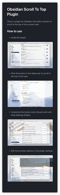 Share a small self-created Obsidian scrolling plugin - Share & showcase - Obsidian Forum