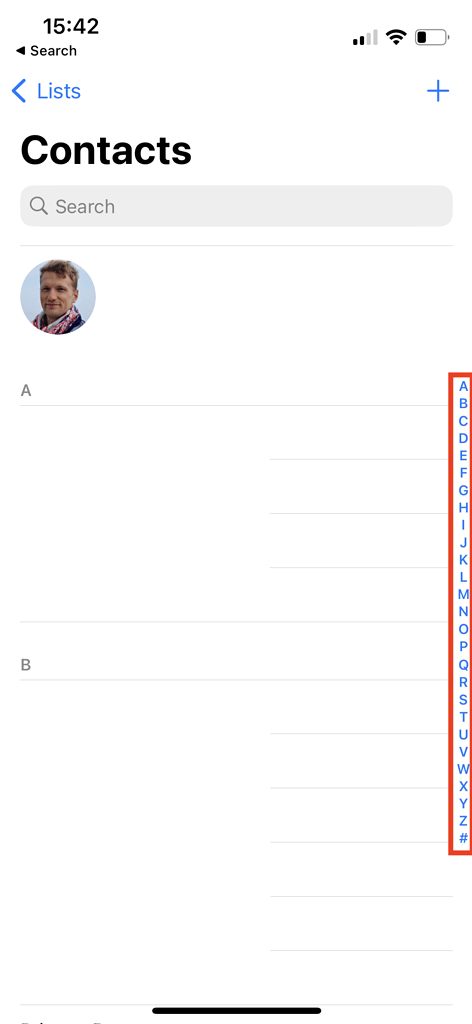 File explorer: Clickble alphabet scrollbar (A-Z or equivalent for other ...