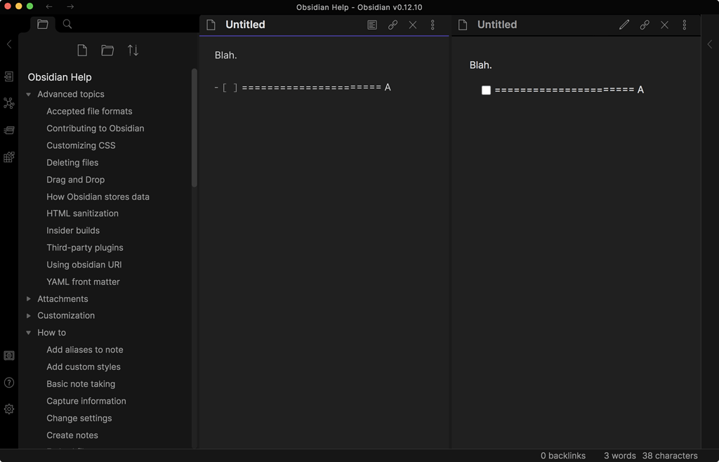 Repeated characters aren't aligned vertically - Bug reports - Obsidian Forum