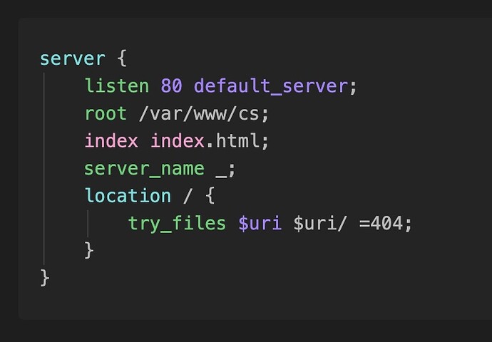 Tab Indicator Visible For Four Spaces On A Single Line Within An Nginx