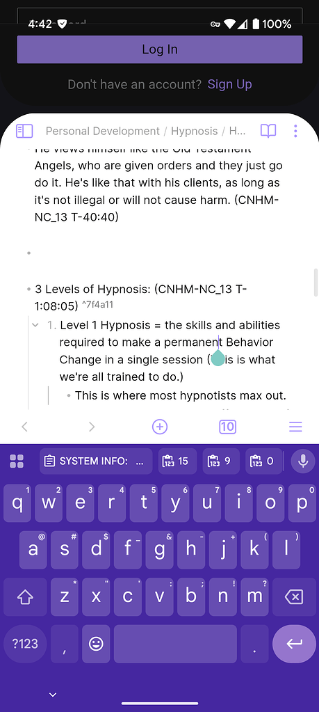 Android Mobile tool bar not appearing in Split Screen (phone) mode - Bug reports - Obsidian Forum