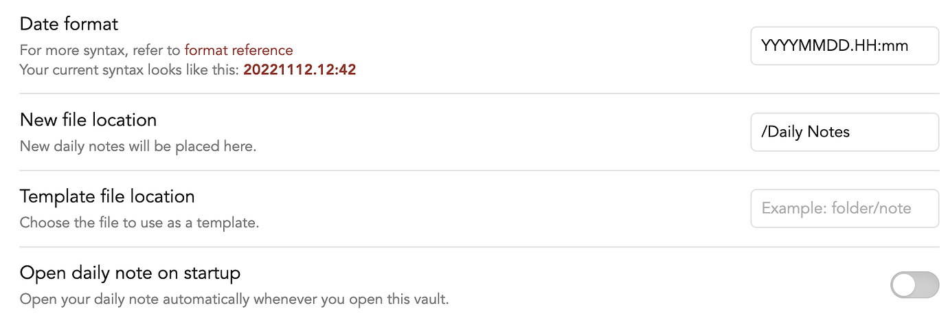 Command "Open today's daily note" returns "Error: file name cannot ...