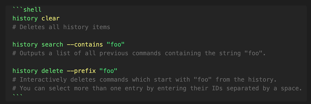Code block with fish shell commands - answered - Help - Obsidian Forum