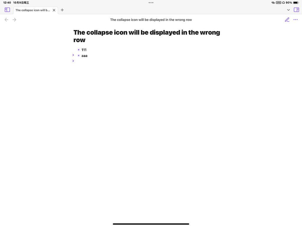 Reading mode: collapse icon is displayed in the wrong line on the mobile - Bug graveyard ...