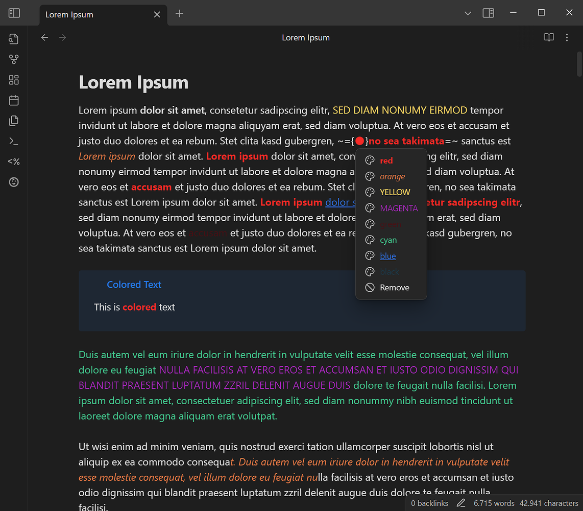 Text Coloring Plugin full Release - Share & showcase - Obsidian Forum Text Coloring Plugin full Release - Share & showcase - Obsidian Forum