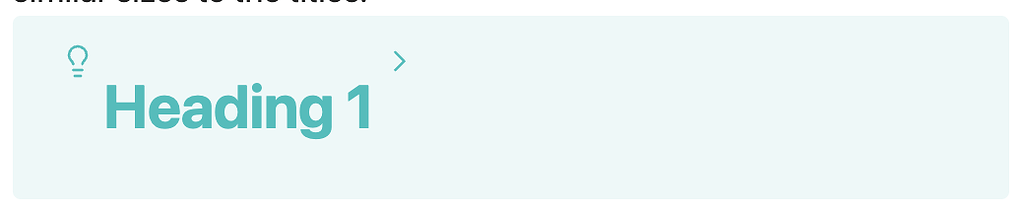 Make callout icons and folding buttons as big as the titles when the title is a heading ...