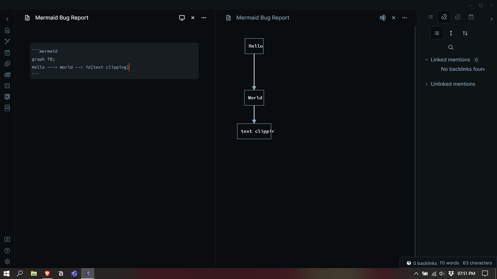 Mermaid Text Cutoff Issues - Bug graveyard - Obsidian Forum
