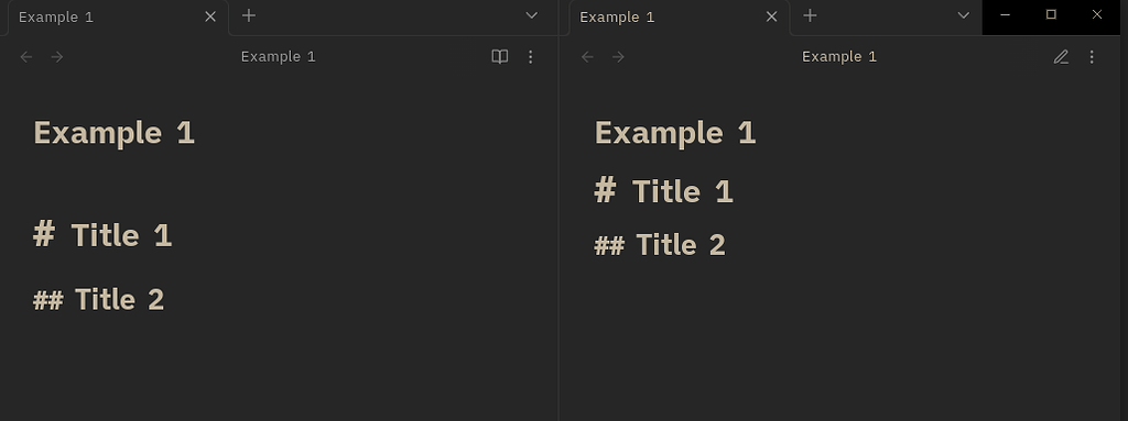 CSS rules to display hash characters (#) before headers (h1 to h6) in preview editor and read ...