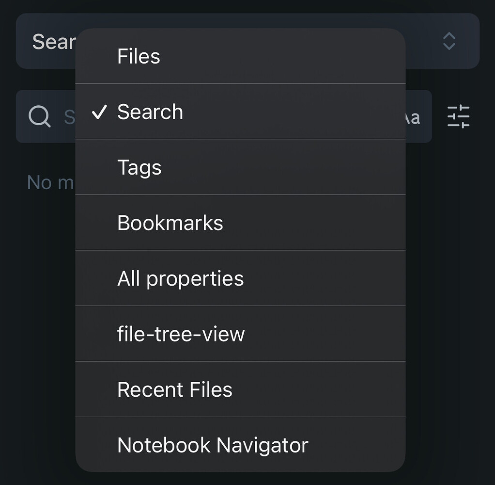 Editing/customizing mobile drop-down navigation - Help - Obsidian Forum