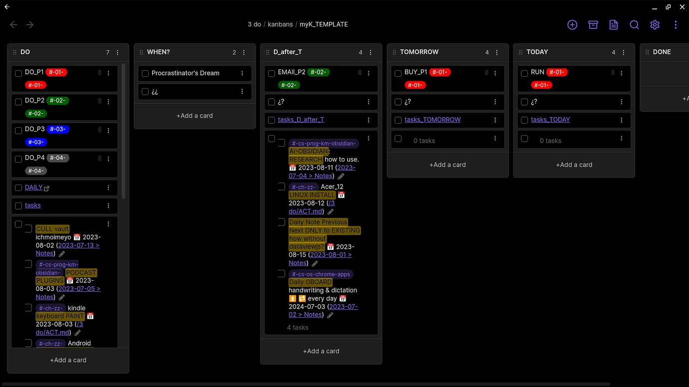 Kanban Plugin - #244 by ichmoimeyo - Share & showcase - Obsidian Forum