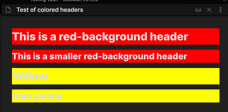 CSS template for headings background color - Help - Obsidian Forum