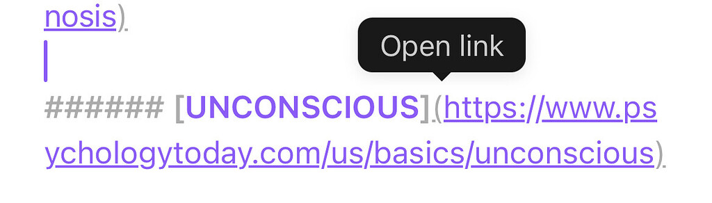 "Follow link"/"Open link" popover persists when mobile toolbar button ...