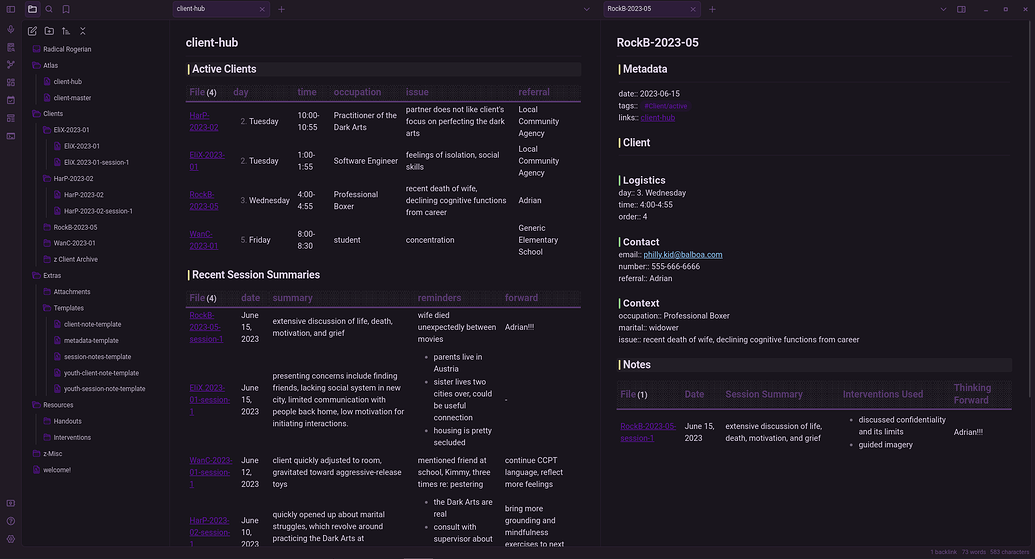Using Obsidian as a Therapist - Share & showcase - Obsidian Forum