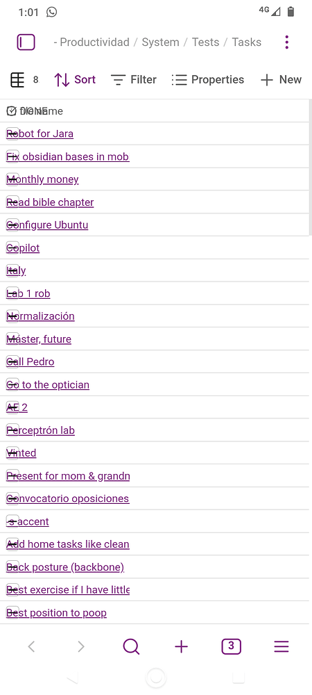 Columns / Properties overlapped in Bases at mobile version - Bug ...